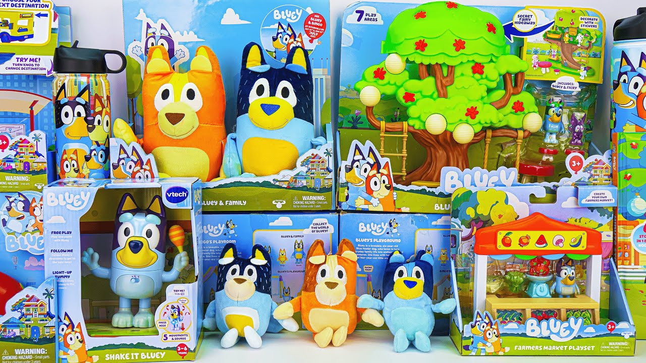 Bluey Toy Collection Unboxing Review | Bluey's Treehouse Playset ...