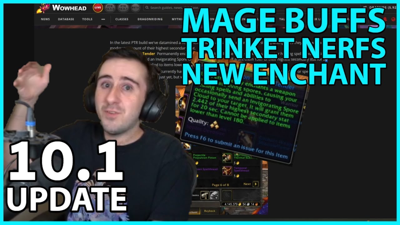 10.1 PTR Update: Mages Buffed, Trinkets Nerfed, New Enchant! - YouTube