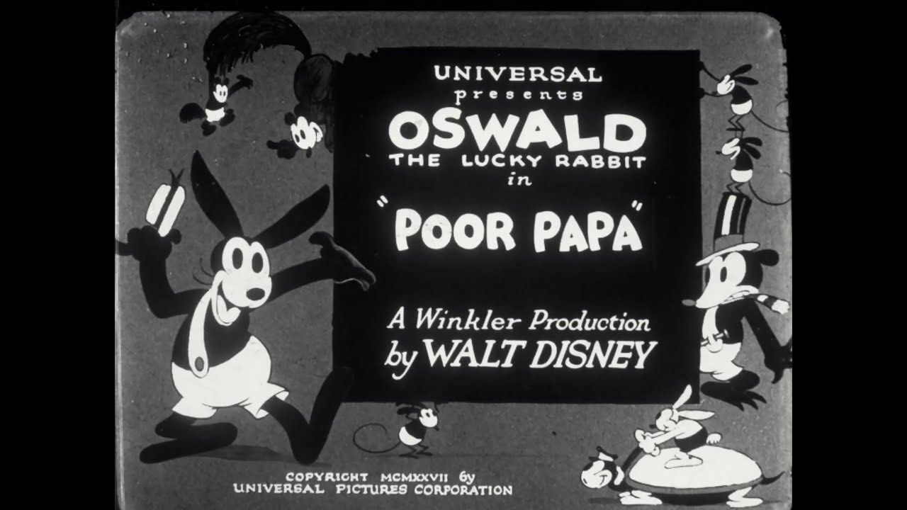 Oswald the Lucky Rabbit | Poor Papa (1927) | 4K AI Upscale - YouTube