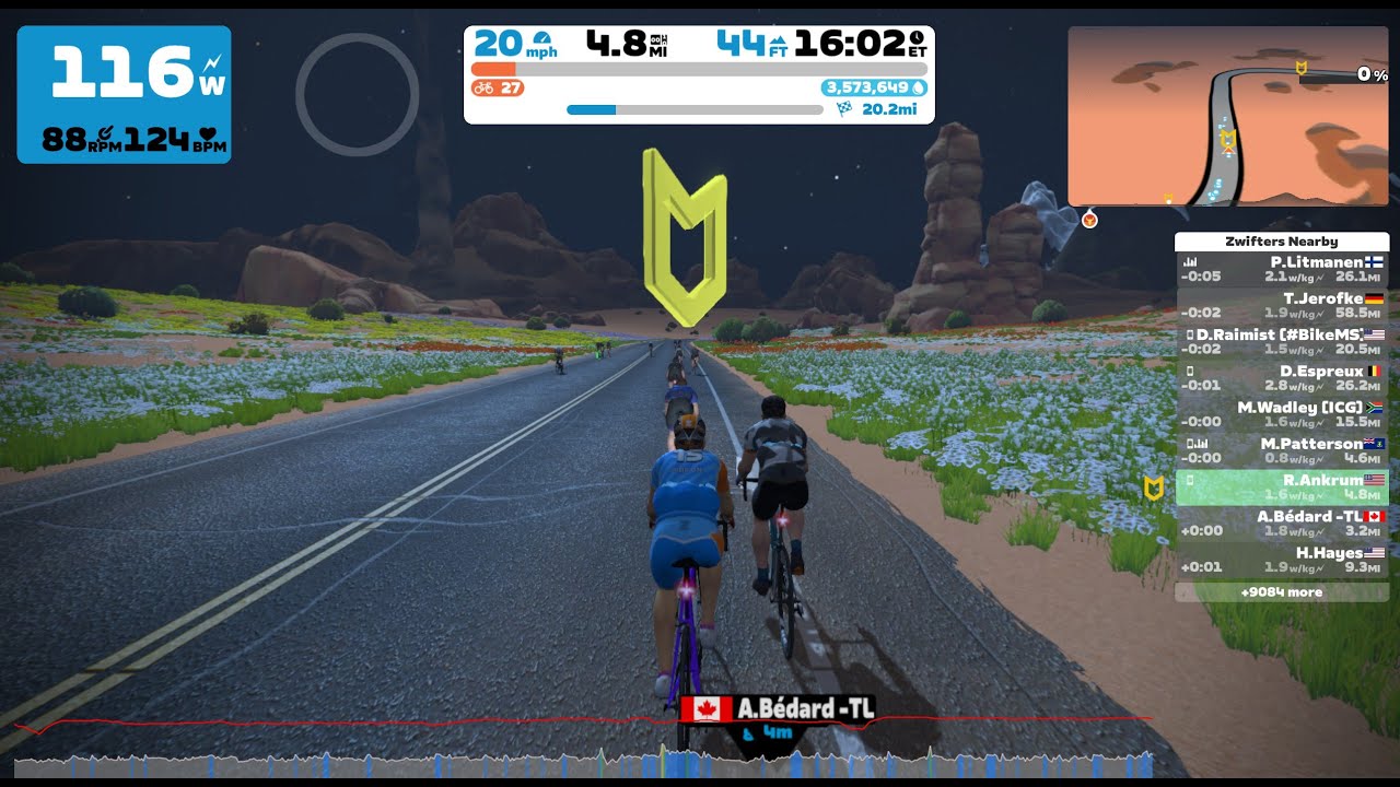 Zwift Watopia. 25 Miles of the Big Foot Hills Route 12/30/2022 - YouTube