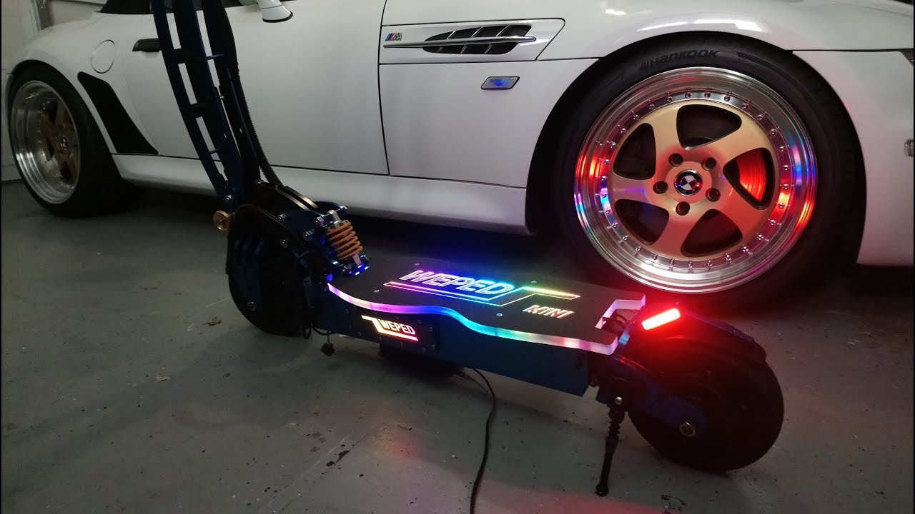 Weped Mini R L.E.D. Deck close up / electric scooter / 위페드 - YouTube