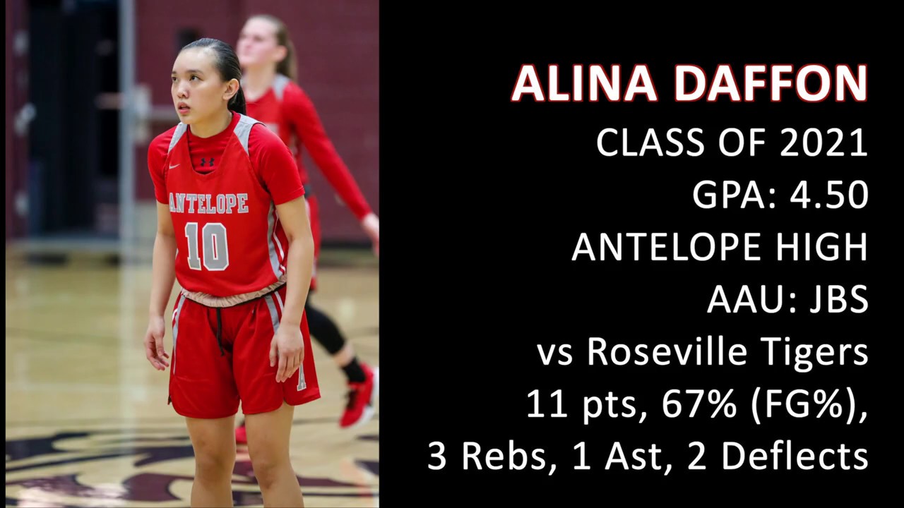 Alina Daffon Antelope Titans vs Roseville Tigers Highlights - YouTube