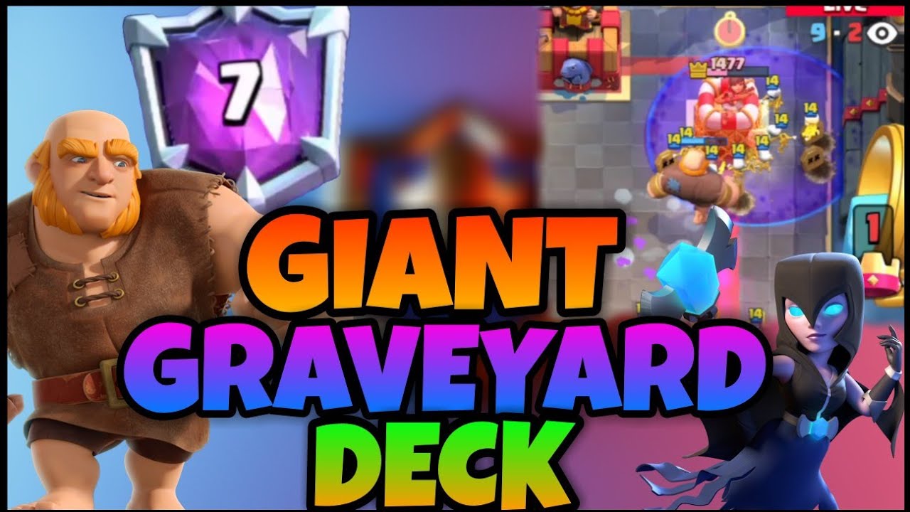 8025 TROPHIES W/ GIANT GRAVEYARD DECK | CLASH ROYALE - YouTube