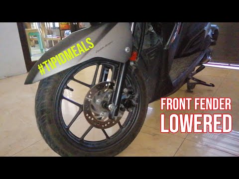Honda Click Front Fender Lowered - YouTube