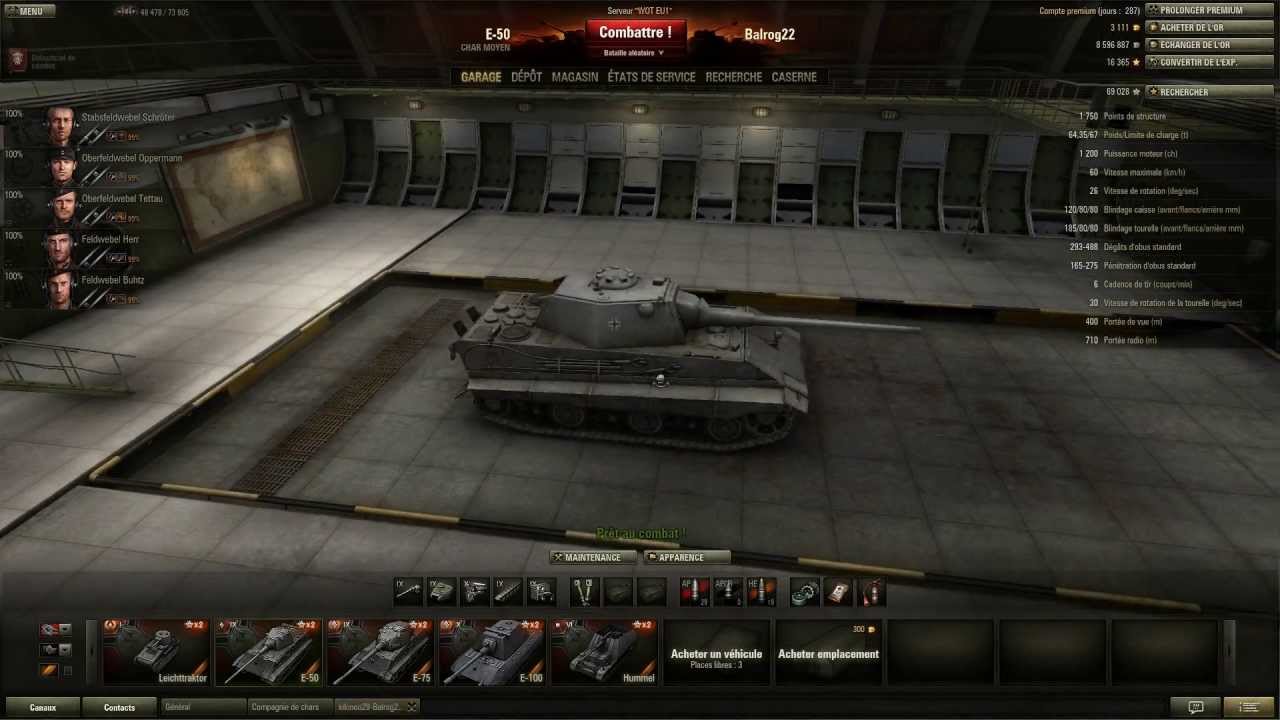 World of Tanks - E-50 - Présentation et Gameplays Commentés - YouTube