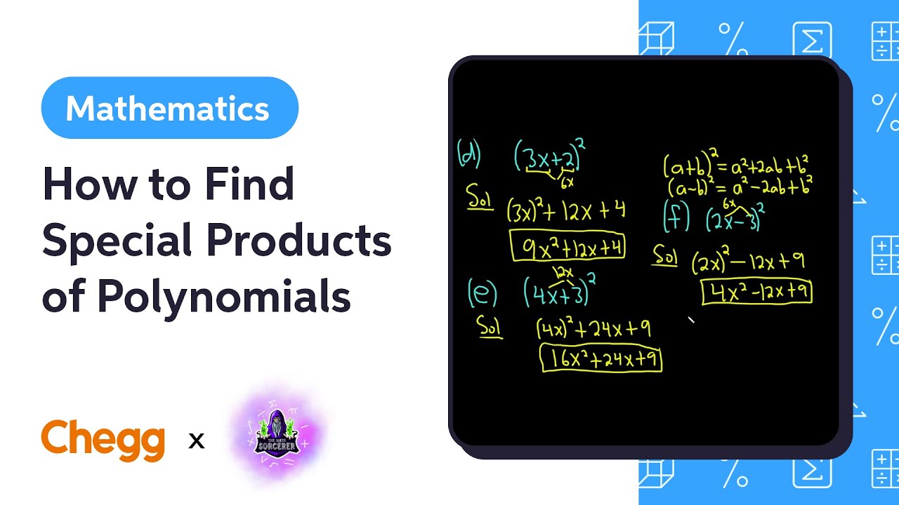 How to Find Special Products of Polynomials Ft. The Math Sorcerer - YouTube