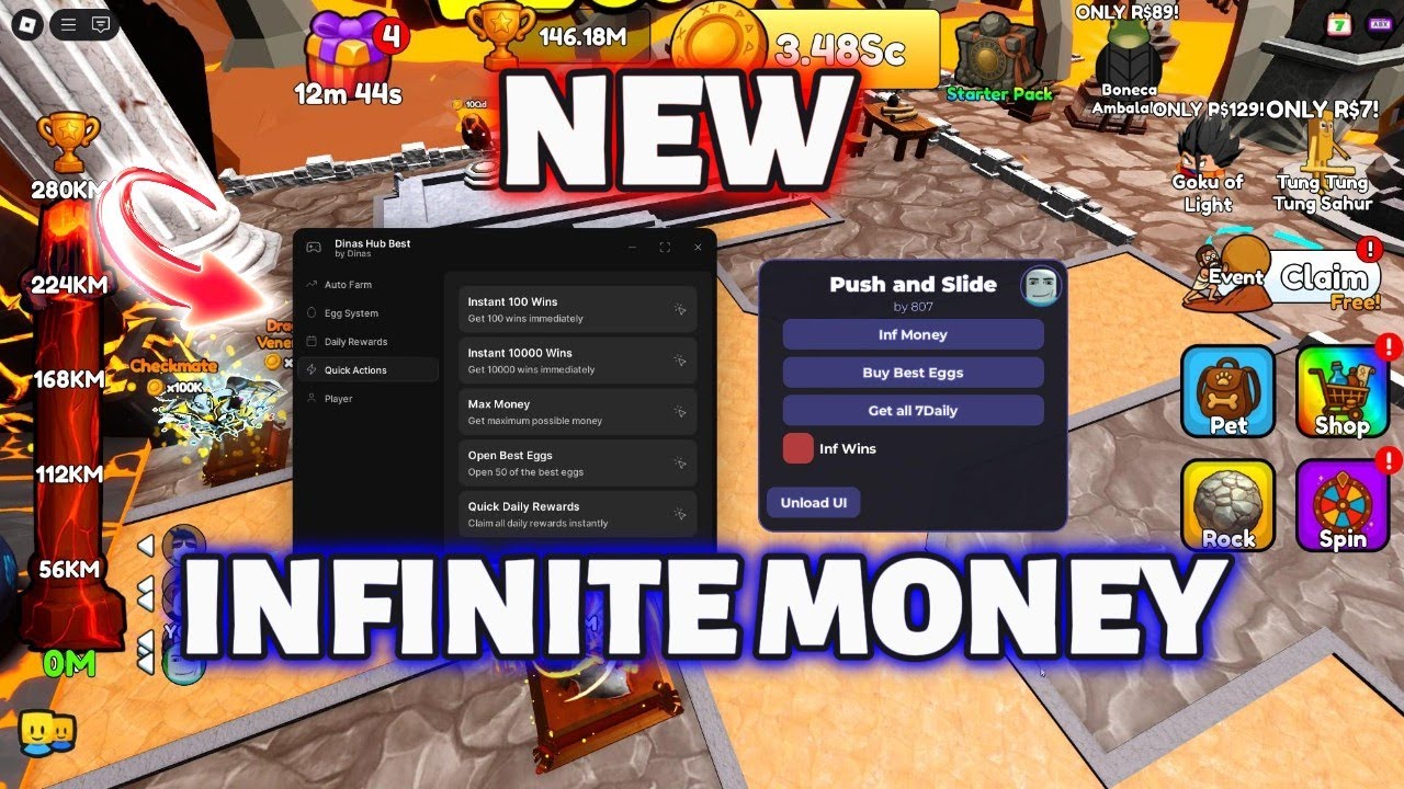 Push And Slide Script | Infinite Money | Infinite Wins | NO Key ...