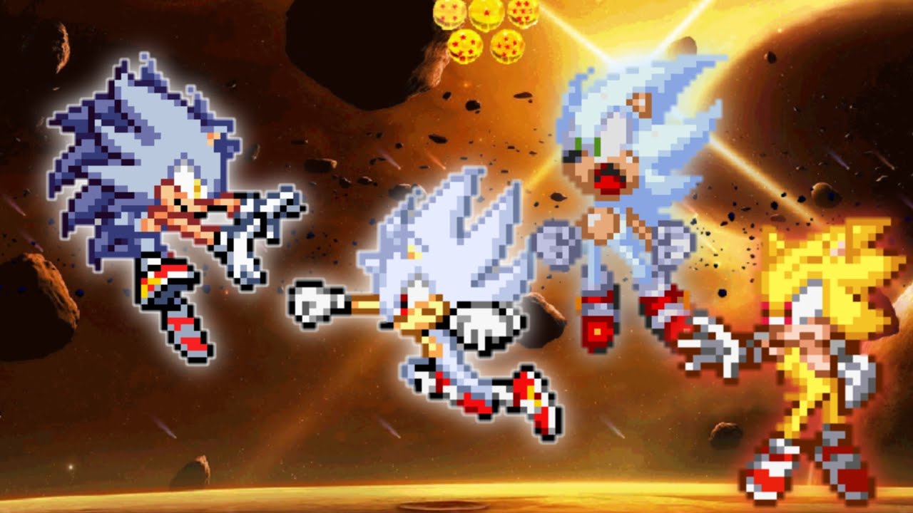 Superior Sonic V2 OP VS Sonic Chaos V4 OP & Sonic MUI OP & Hyper Sonic ...