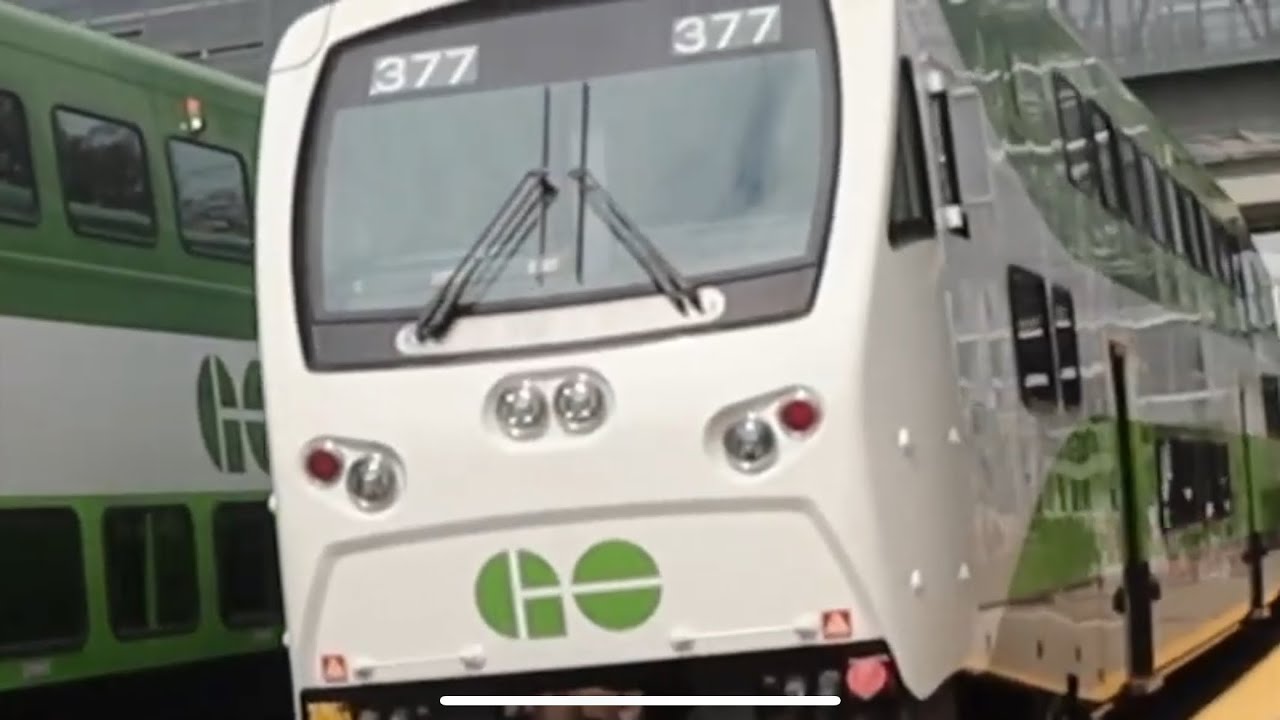 (Re edited) Go Transit CEM Cab Leader 377 Arriving & Departing West ...