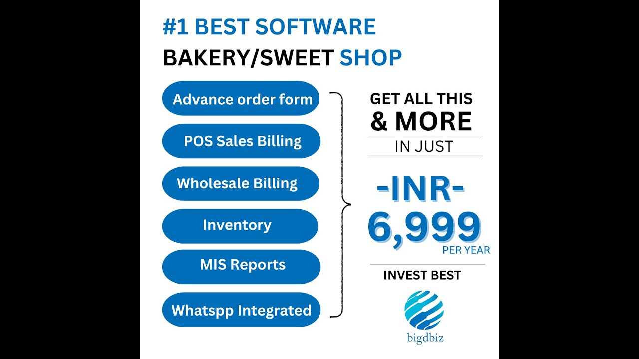 POS billing software for bakery, sweet shop and restaurant - YouTube