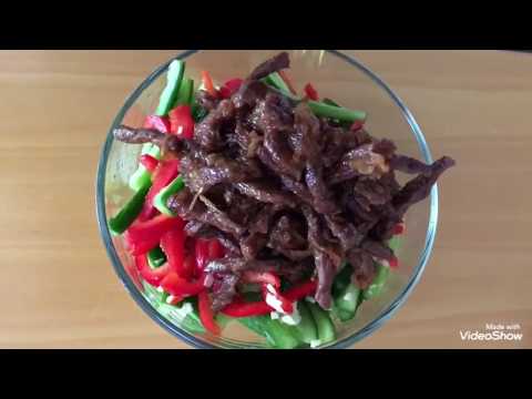 Bodring va go'shtli Koreyscha salat⁄  Корейский салат огурцы с мясом