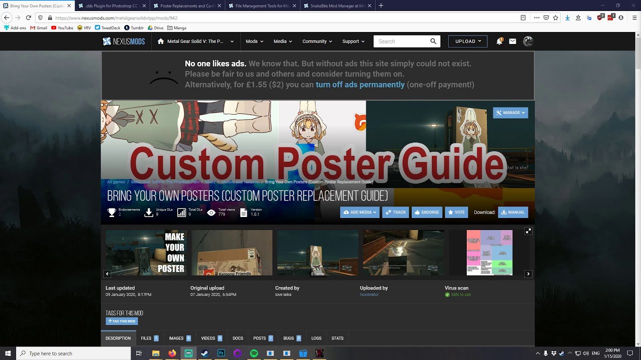 Poster Modding Guide for Metal Gear Solid V - YouTube