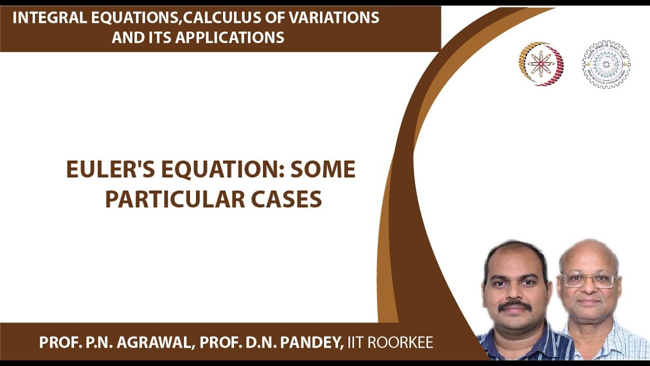 Euler's equation: Some particular cases - YouTube