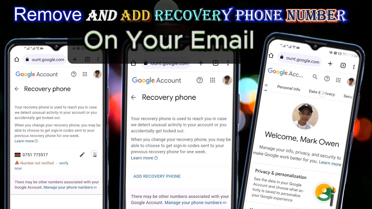 How to change recovery phone number in gmail in case you lost the older ...