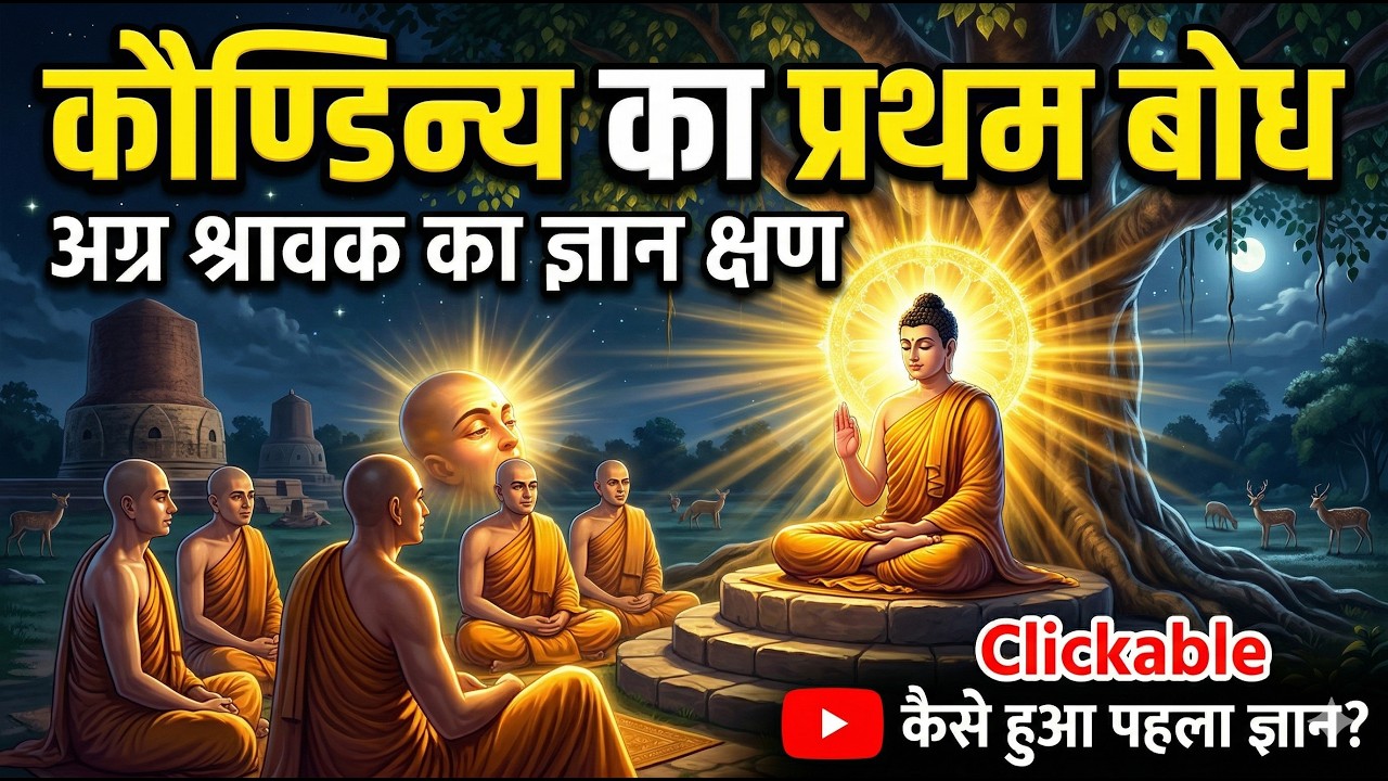 प्रथम धर्म बोध करने वाला अग्र श्रावक कौण्डिन्य | Kaundinya | अञ्ञासि ...