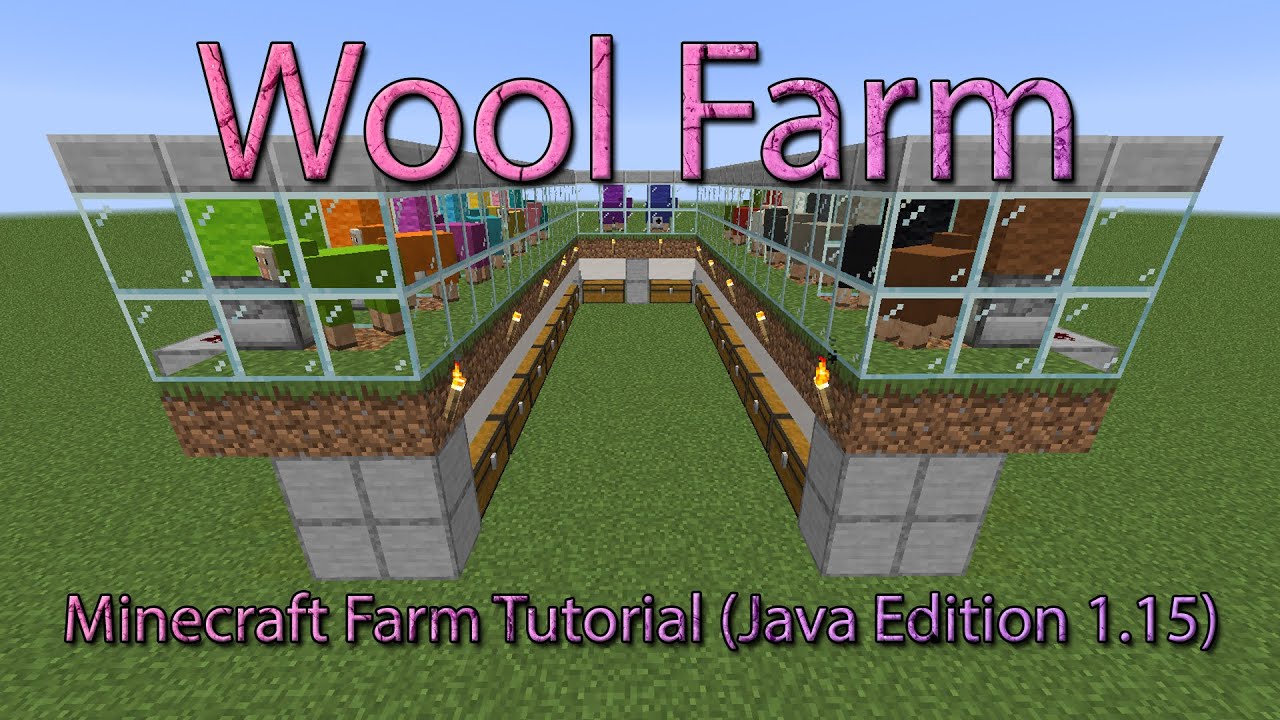Wool Farm - Minecraft Farm Tutorial Java Edition 1.15 - YouTube