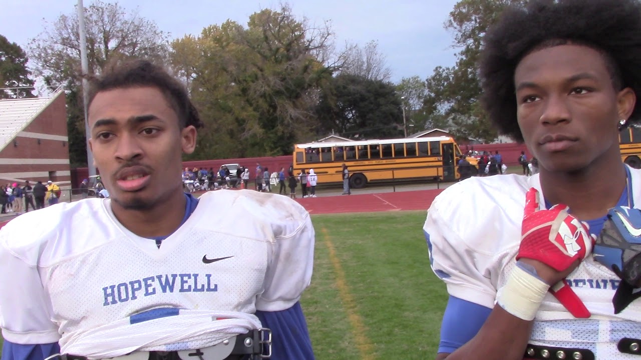 Hopewell's Greg Cuffey & Nyvon King after 7-6 win over Phoebus - YouTube