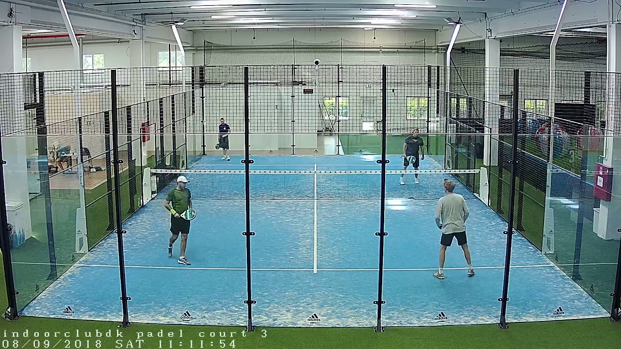 Indoorclub.dk Padelbane 3 08-09-2018 12:00-14:00 video 1/2 - YouTube