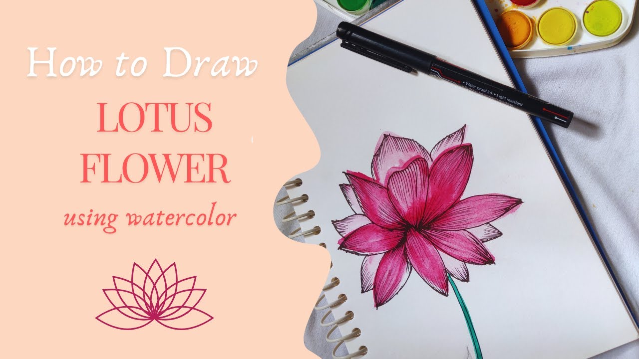 Step by Step Lotus Flower Drawing #stepbystep #easydrawing #howtodraw # ...