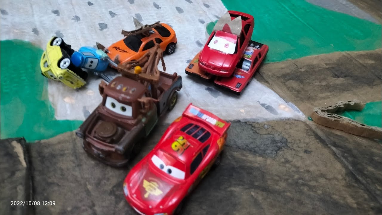 Cars on the road: Lighting McQueen and Mater goes in road trip! Stop ...