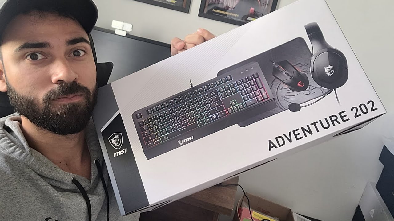 [COMBO MSI] Unboxing Kit MSI Adventure 202 (Teclado, Mouse, Mousepad e ...