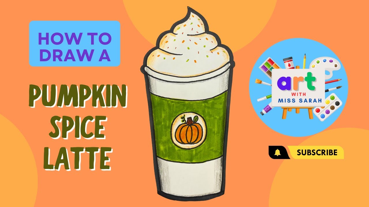 How to Draw a Pumpkin Spice Latte - YouTube