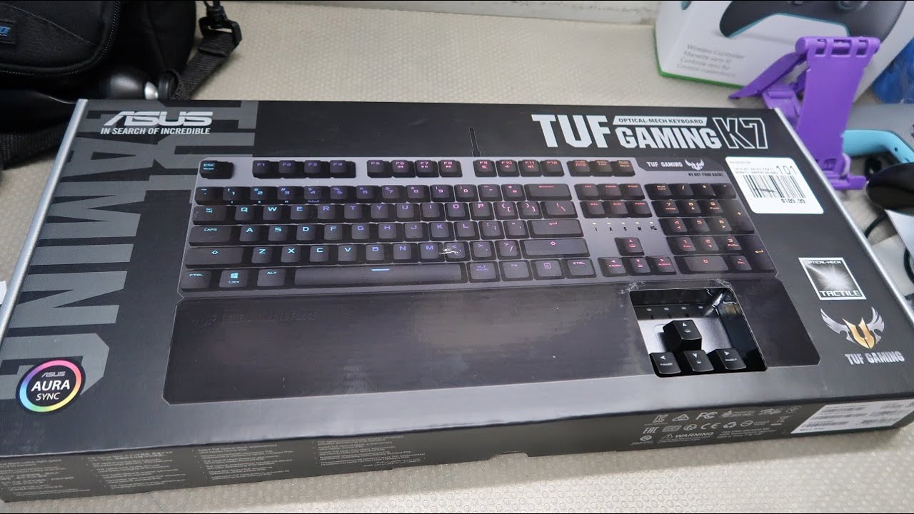ASUS Optical-Mechanical - RA03 TUF K7 PC Gaming Keyboard - Box Opening ...