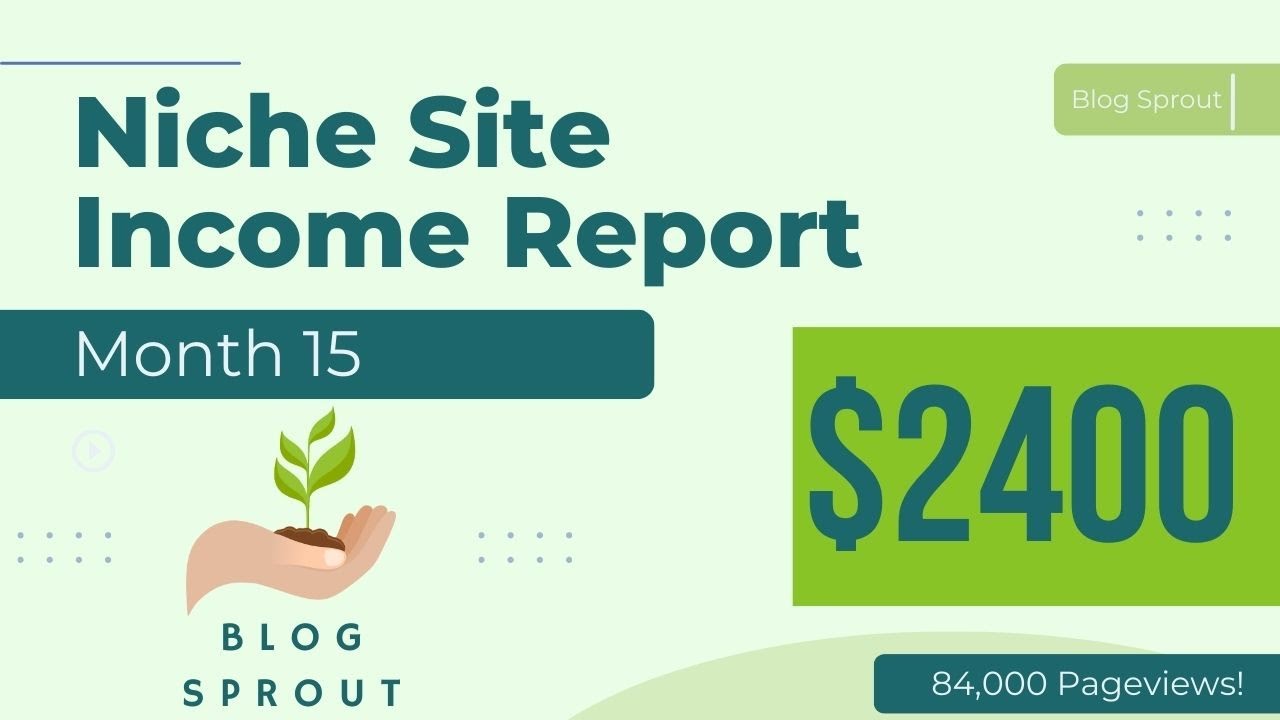Month 15 Niche Site Income Report: $2400 with over 80,000 Pageviews ...