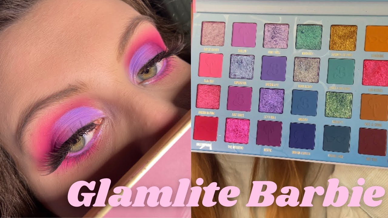 Glamlight Barbie palette tutorial - YouTube