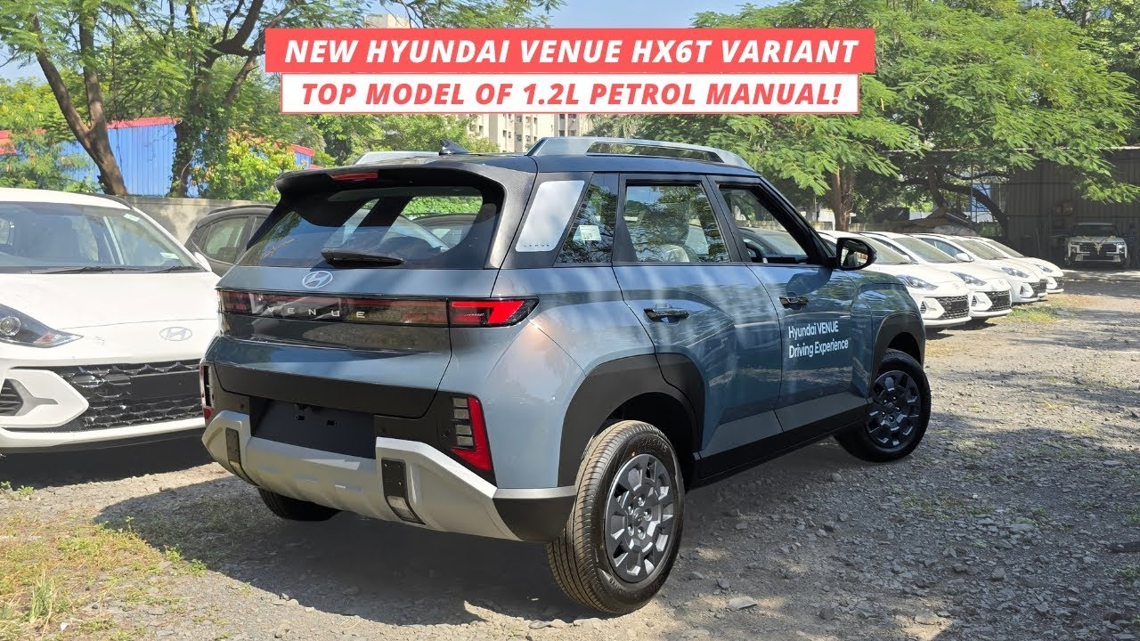 New Hyundai Venue HX6T Variant Walkaround | New Hazel Blue colour ...