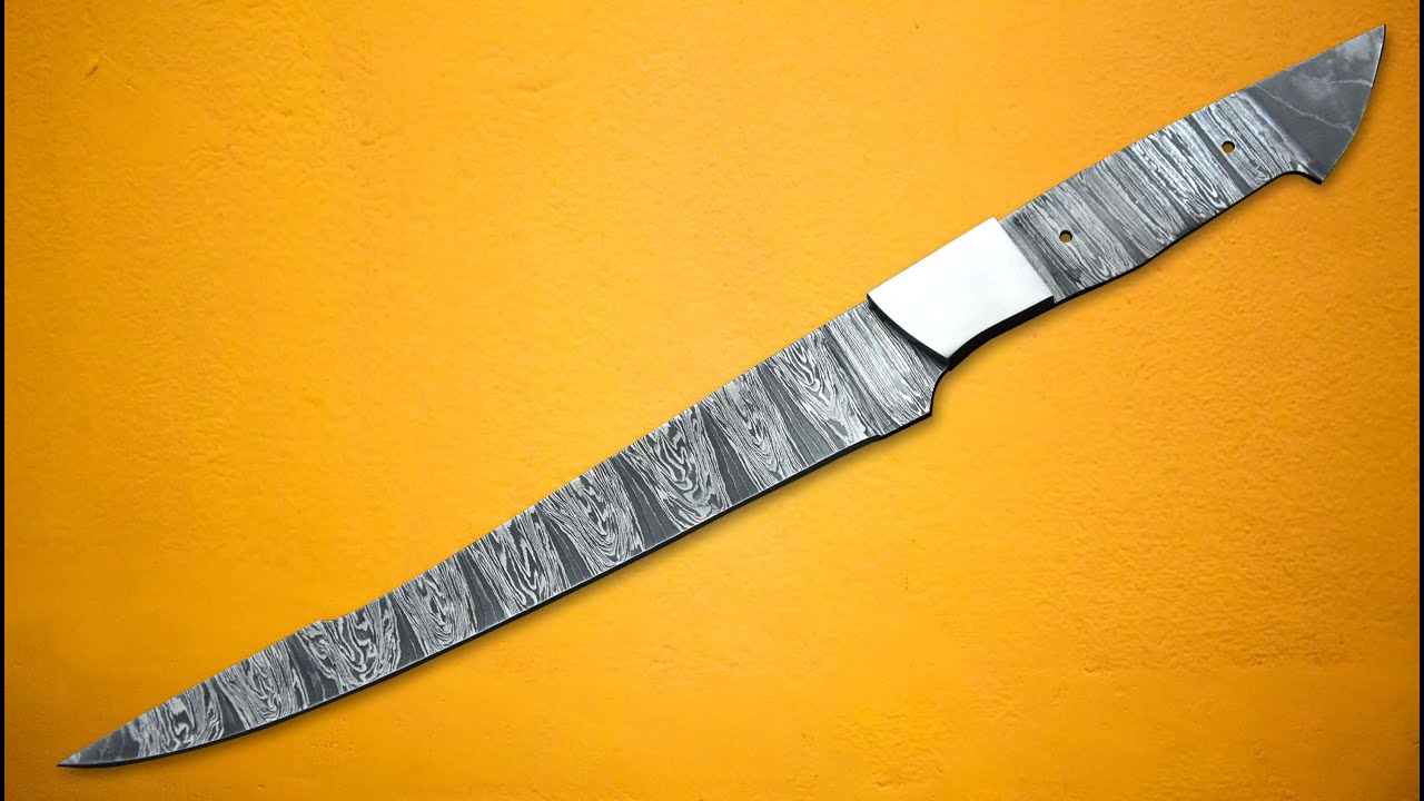Fillet Knife - Fishing Knife Hand Forged Damascus Steel Blank Blade ...