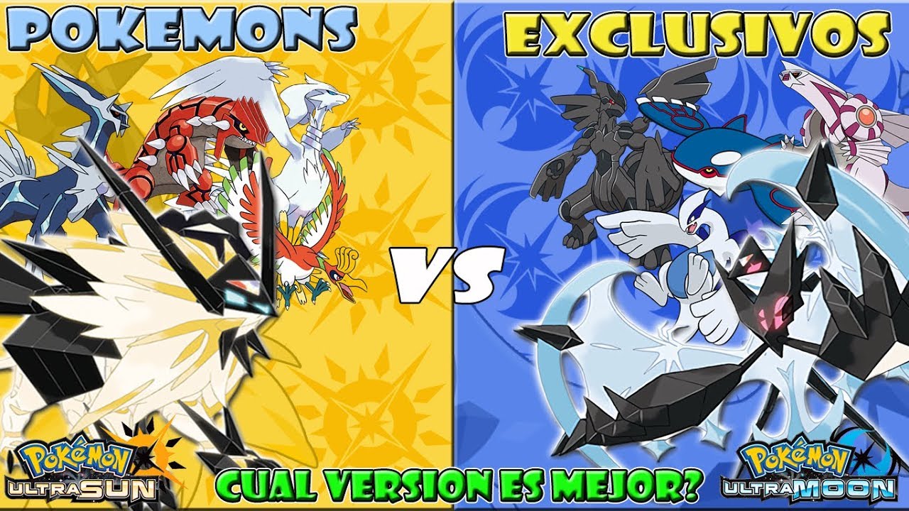 ★POKEMON ULTRA SOL Y ULTRA LUNA /LEGENDARIOS EXCLUSIVOS/ CUAL ES MEJOR ...