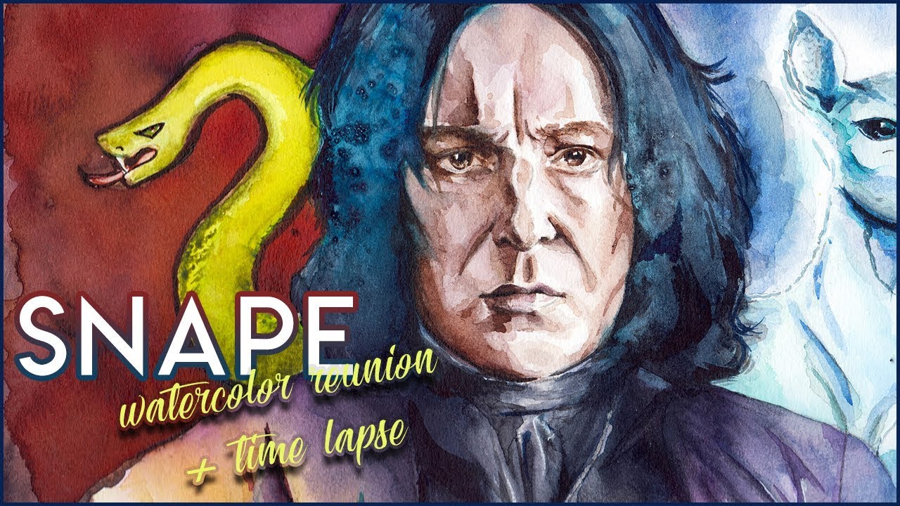 Harry Potter SNAPE WATERCOLOR PAINTING - Speed Paint PORTRAIT #snape # ...