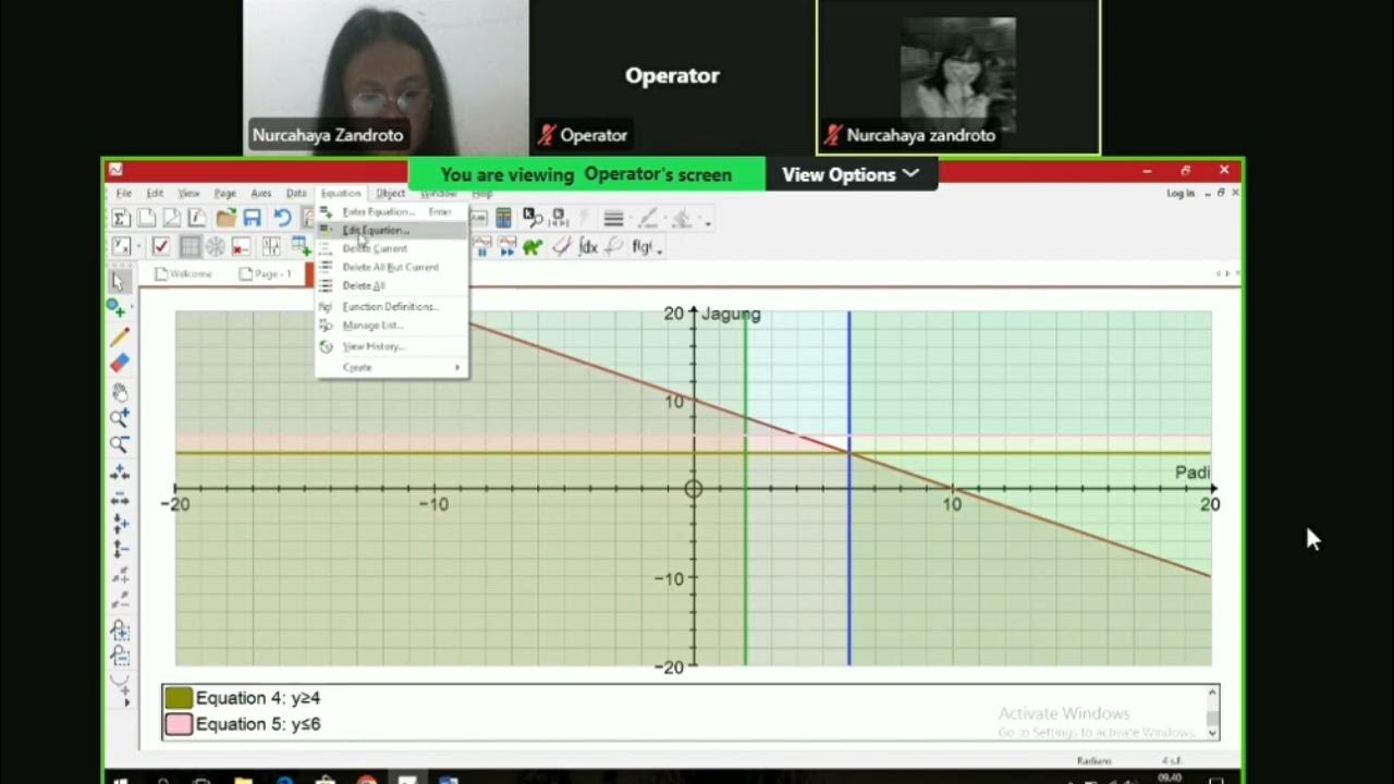 Membuat Grafik Program Linear Menggunakan Autograph - YouTube