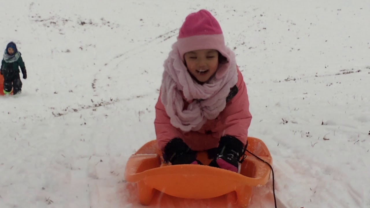 Sledding at Clark Park - YouTube