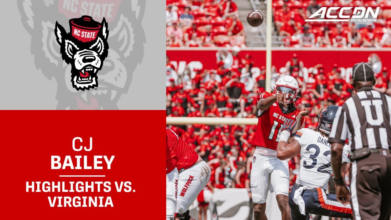 NC State's CJ Bailey Highlights vs. Virginia - YouTube