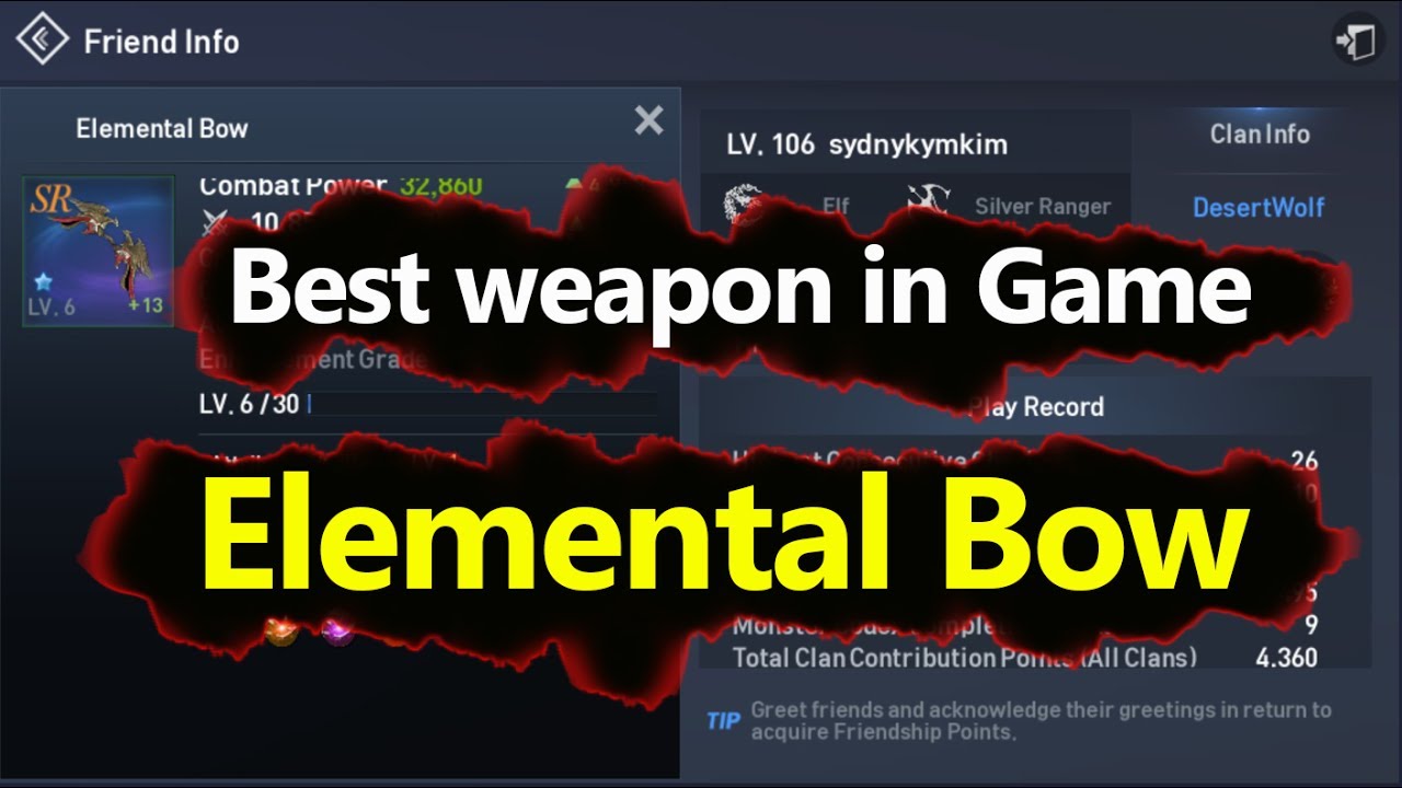 Lineage 2 Revolution Rare Weapon Elemental Bow Reviews - YouTube