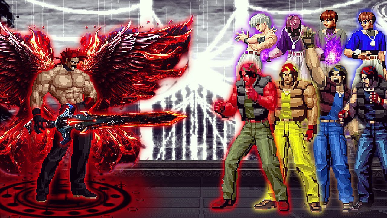 [KOF Mugen] Sasin Neo Vs Nuclear Ralf, Chris Team | 1 Vs 8 - YouTube