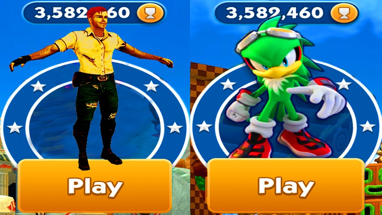 Sonic Dash vs Temple Run 2 - Jet Sonic vs All Bosses Zazz Eggman All 51 ...