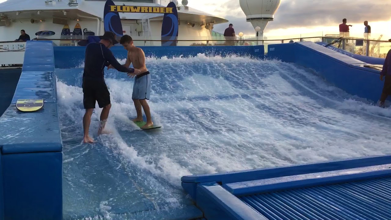 FlowRider Royal Caribbean’s Voyager of the Seas - YouTube