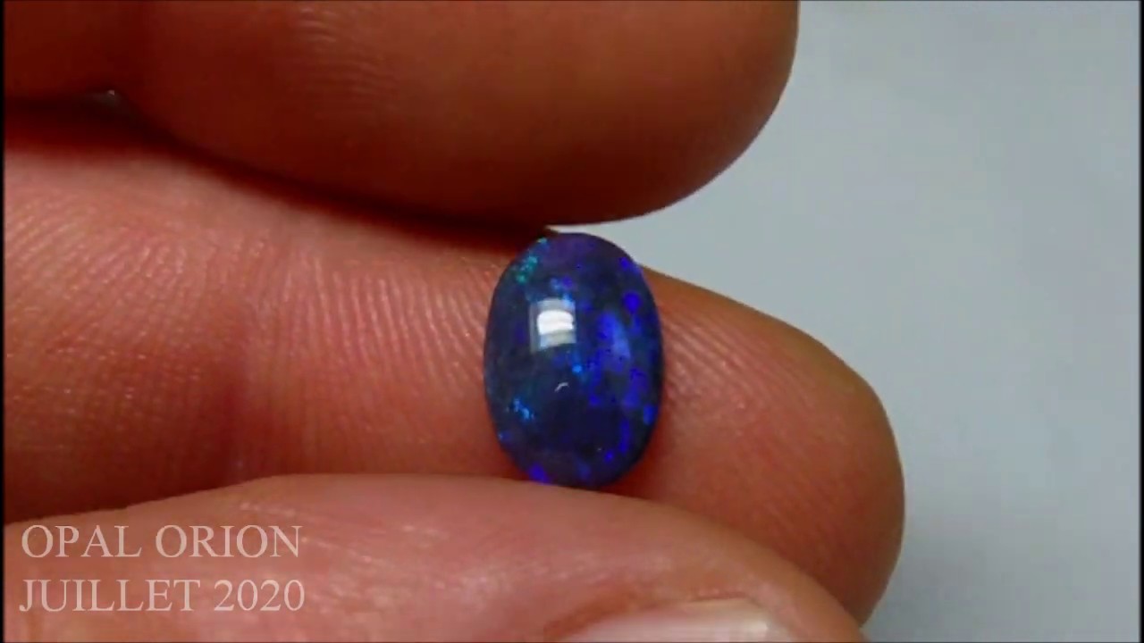 Opale Noire Pierre Noble d'Australie Reflets bleu vert - OPAL ORION ...