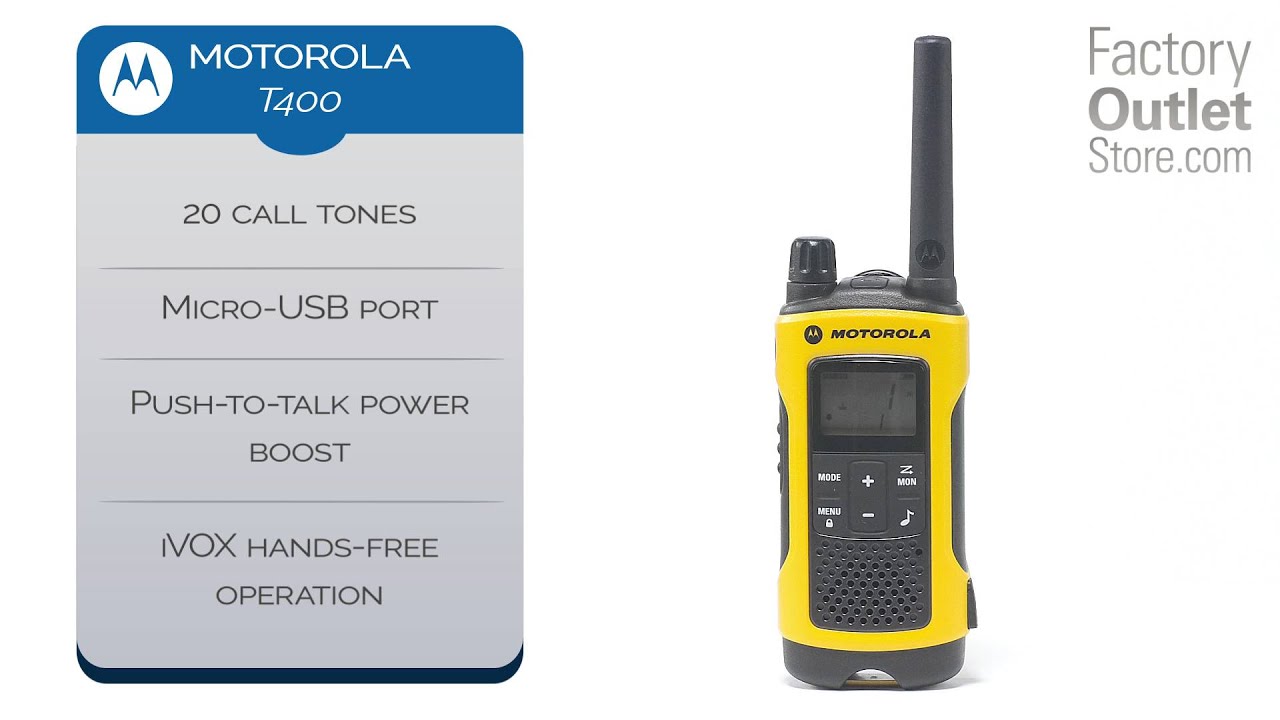 Motorola T400 Two Way Radio - YouTube
