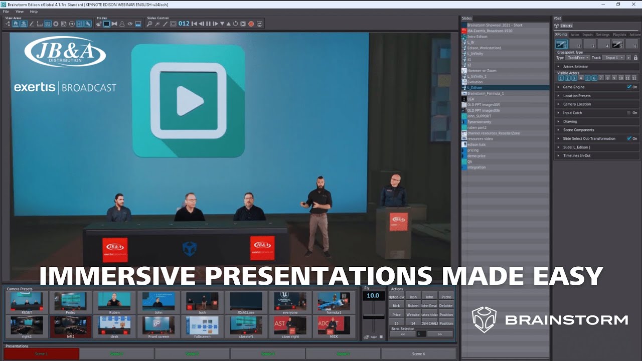 WEBINAR: Immersive Presentations Made Easy. Brainstorm Edison PRO - YouTube