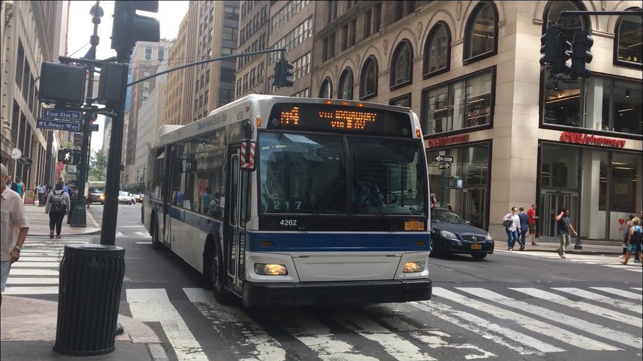 MTA NYC Bus Orion VII NG Hybrid #4262 M4 - YouTube