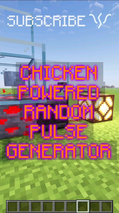 Make a RANDOM PULSE GENERATOR powered by CHICKEN!? | Redstone with PsiVolt #minecraft #redstone ...