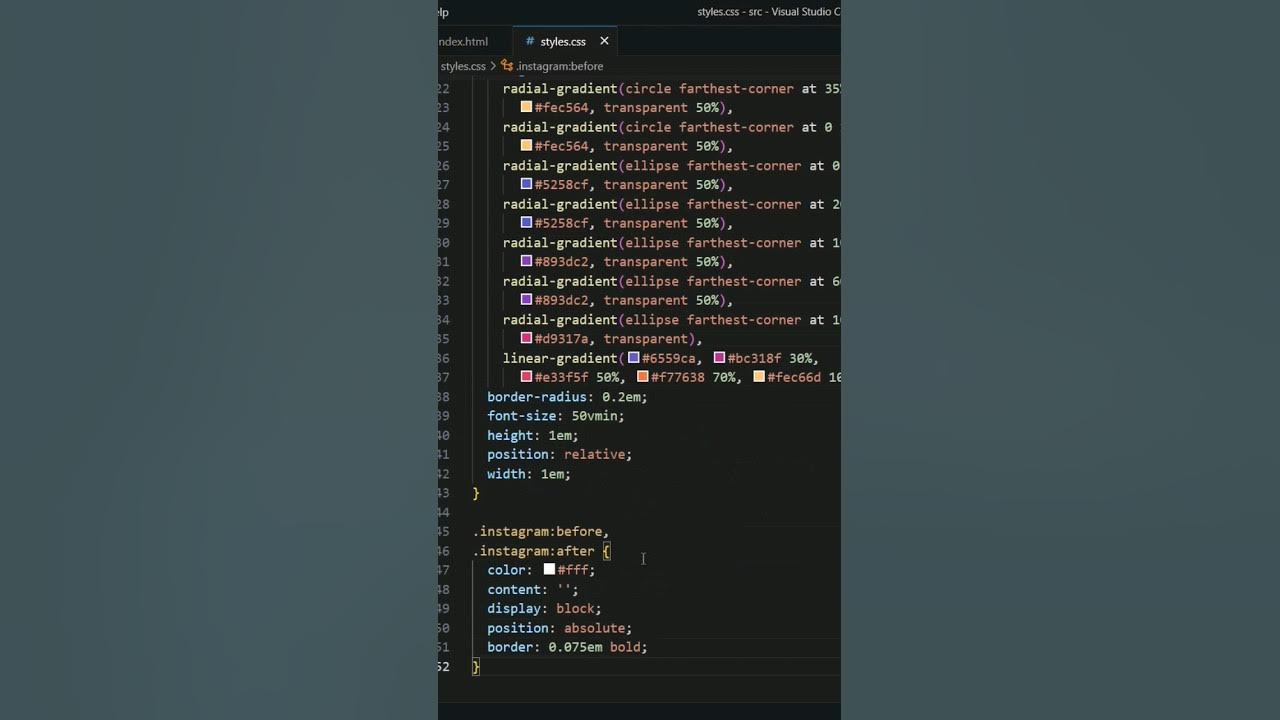 How To Make Instagram Logo Html Css Shorts Shortvideo Youtube