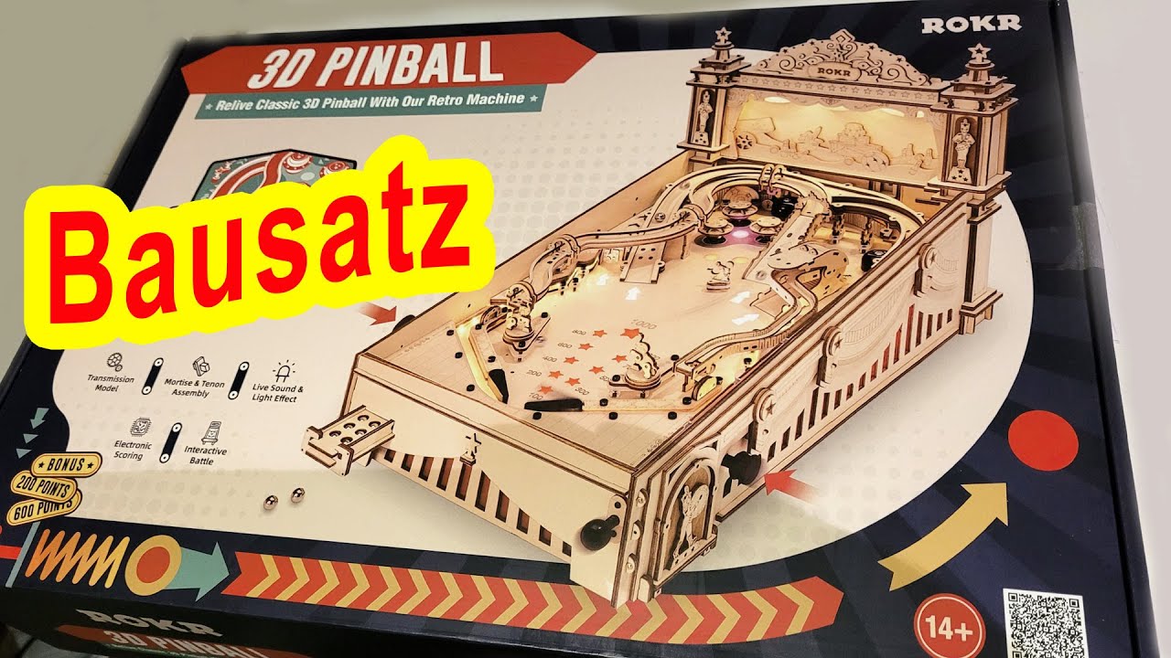 Pinball Roker 3D - Bausatz Flipper als Geschenk - YouTube