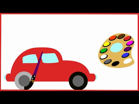 Araba Boyama Videosu / Çocuklar İçin Eğlenceli Animasyon