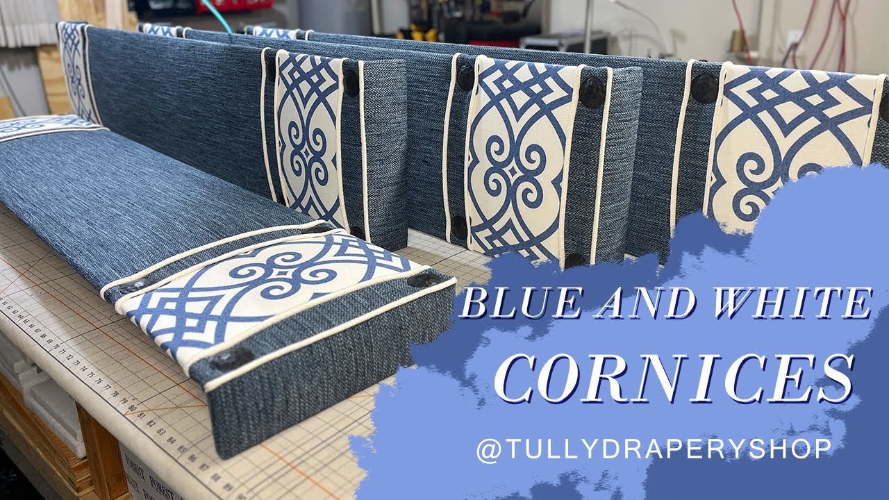 Blue and White Cornice Project - YouTube