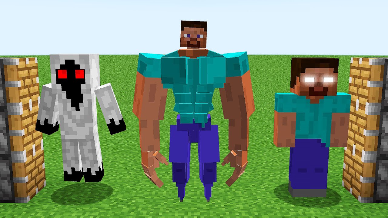 Buffed Steve + HEROBRINE + Entity 303 - YouTube